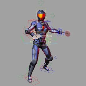 Futuristic Super Soldier Female w/ Armor Transformations - AnimProps