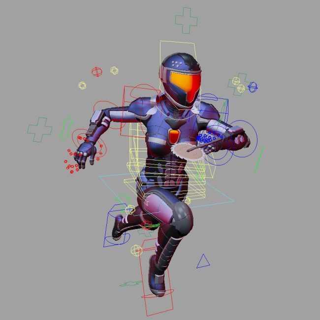 Futuristic Super Soldier Female w/ Armor Transformations - AnimProps