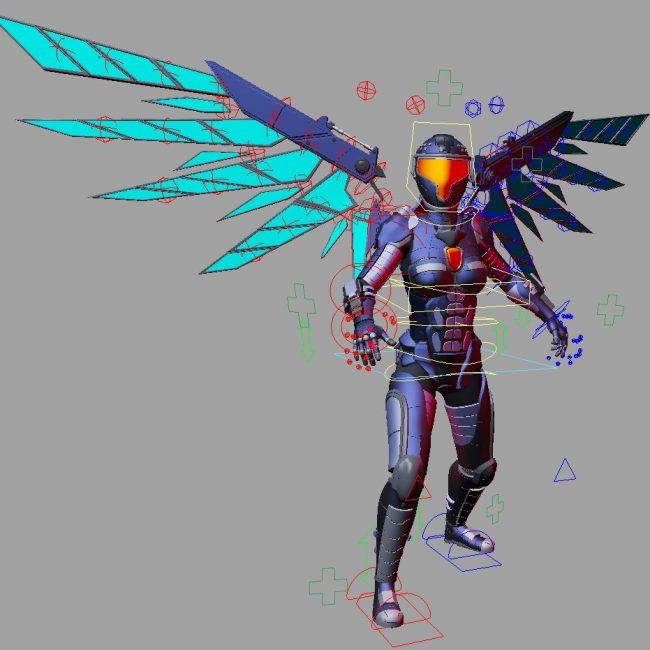 Futuristic Super Soldier Female w/ Armor Transformations - AnimProps