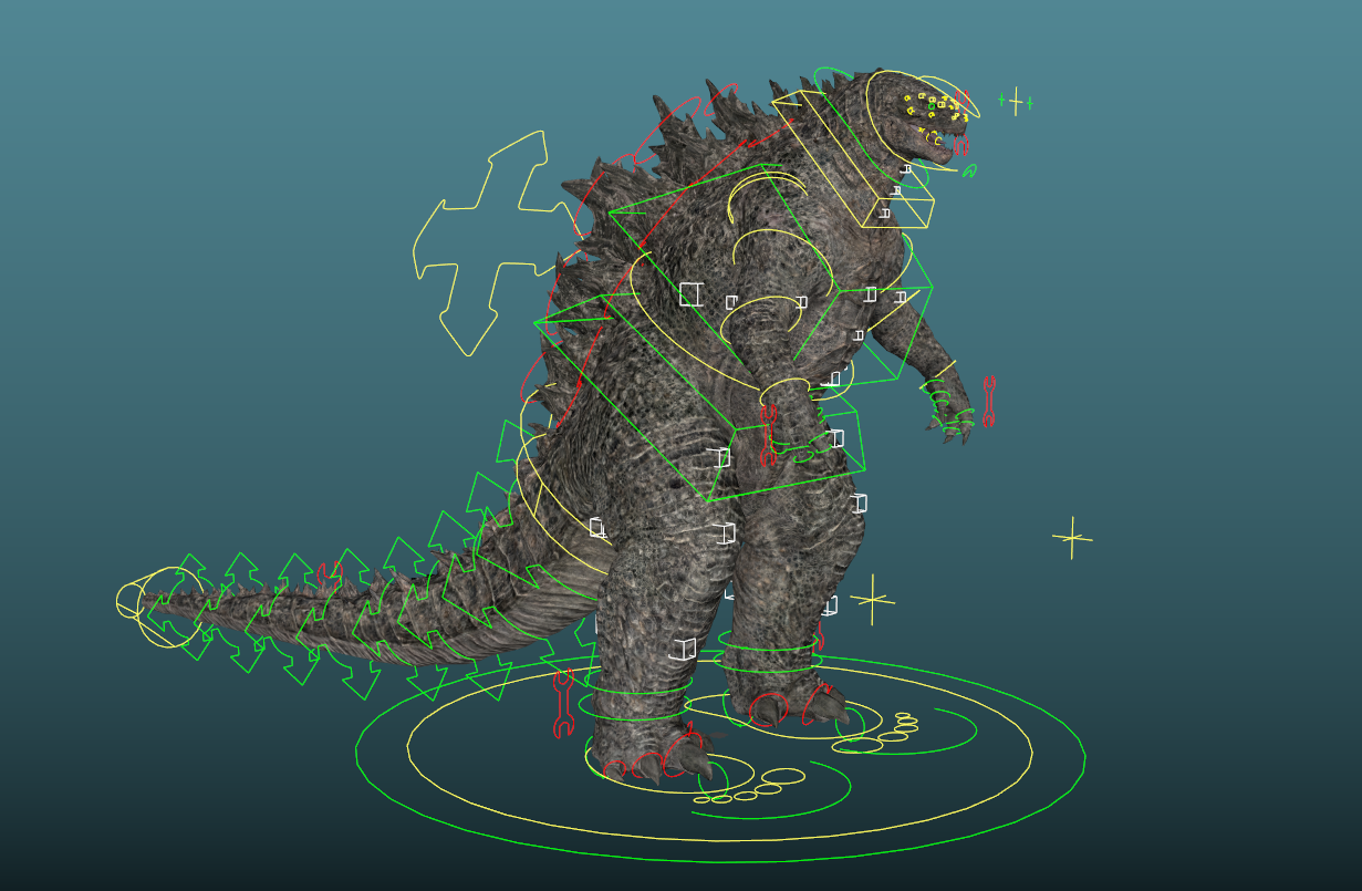 Godzilla Maya Rig - AnimProps