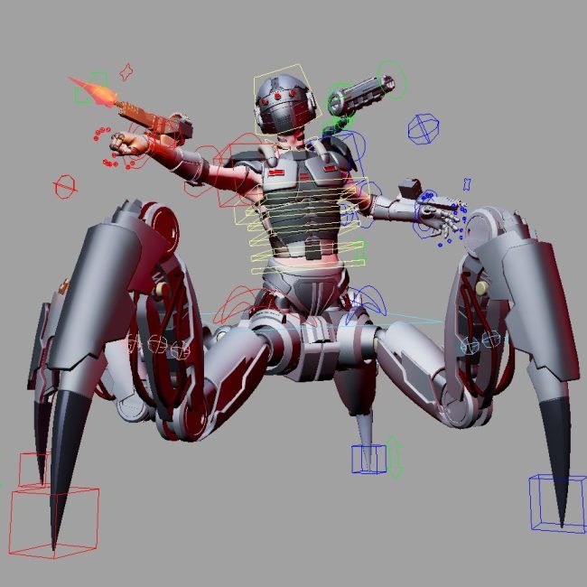Cyborg Spider Mech - AnimProps