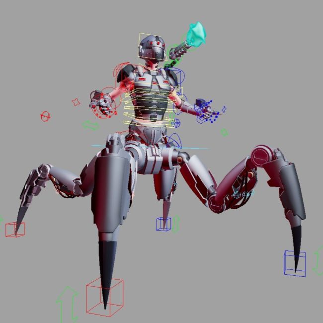 Cyborg Spider Mech - AnimProps
