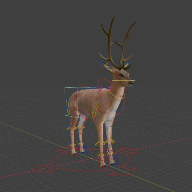 Deer rig (Blender) - AnimProps