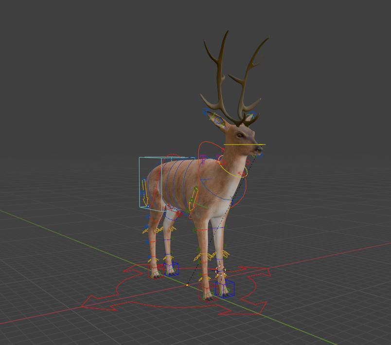 Deer rig (Blender) - AnimProps