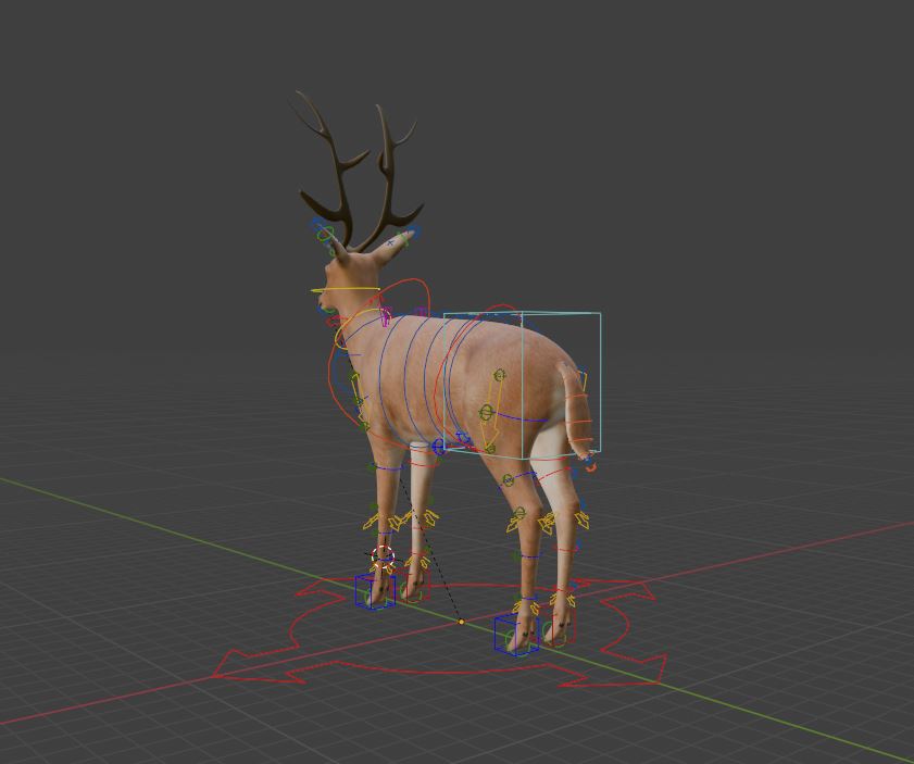 Deer rig (Blender) - AnimProps