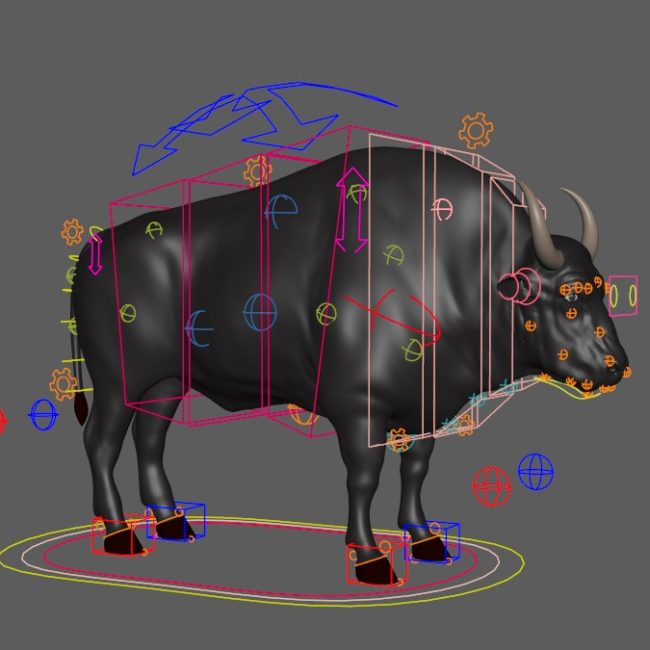 Bison character rig MAYA - AnimProps