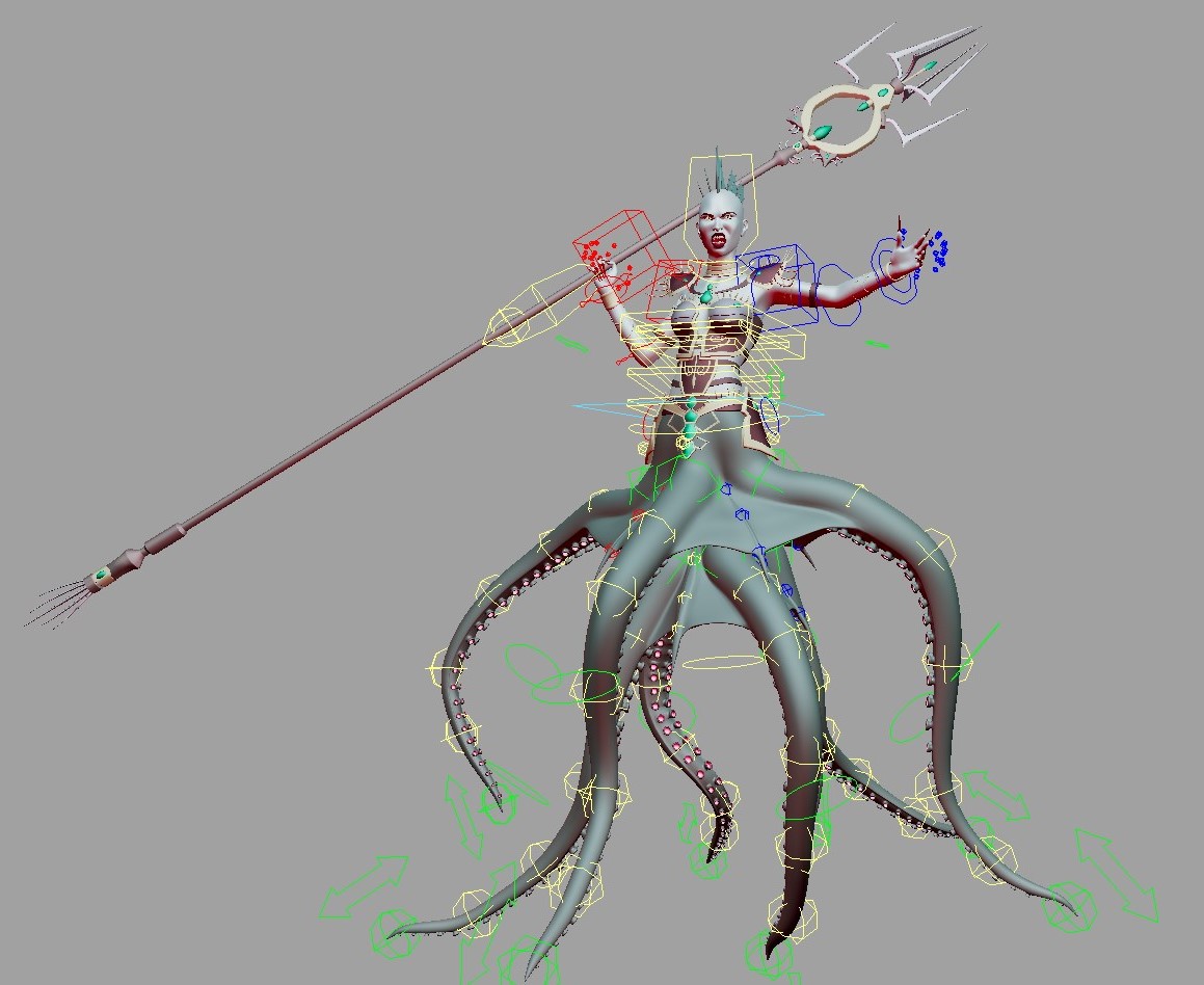 Cecaelia (Octo-maid, Octo-person) - AnimProps