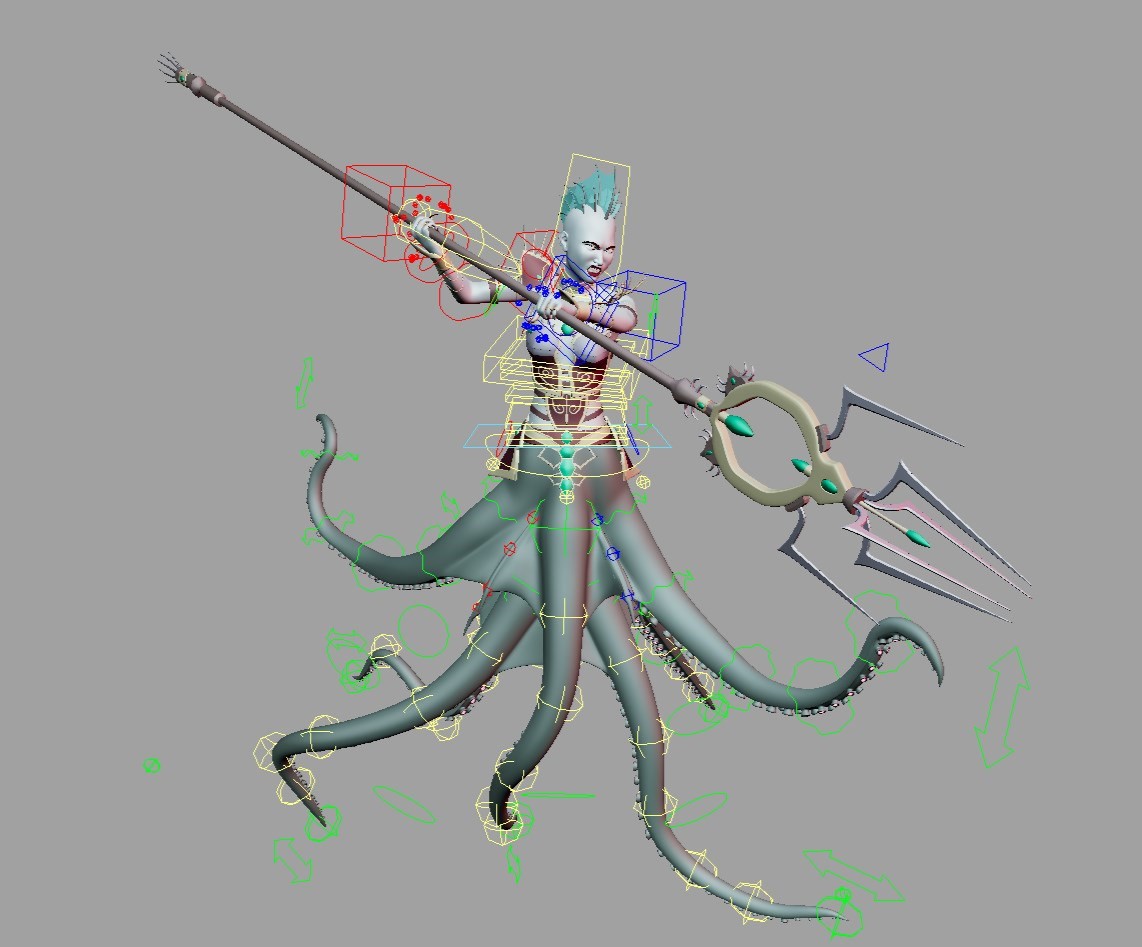 Cecaelia (Octo-maid, Octo-person) - AnimProps