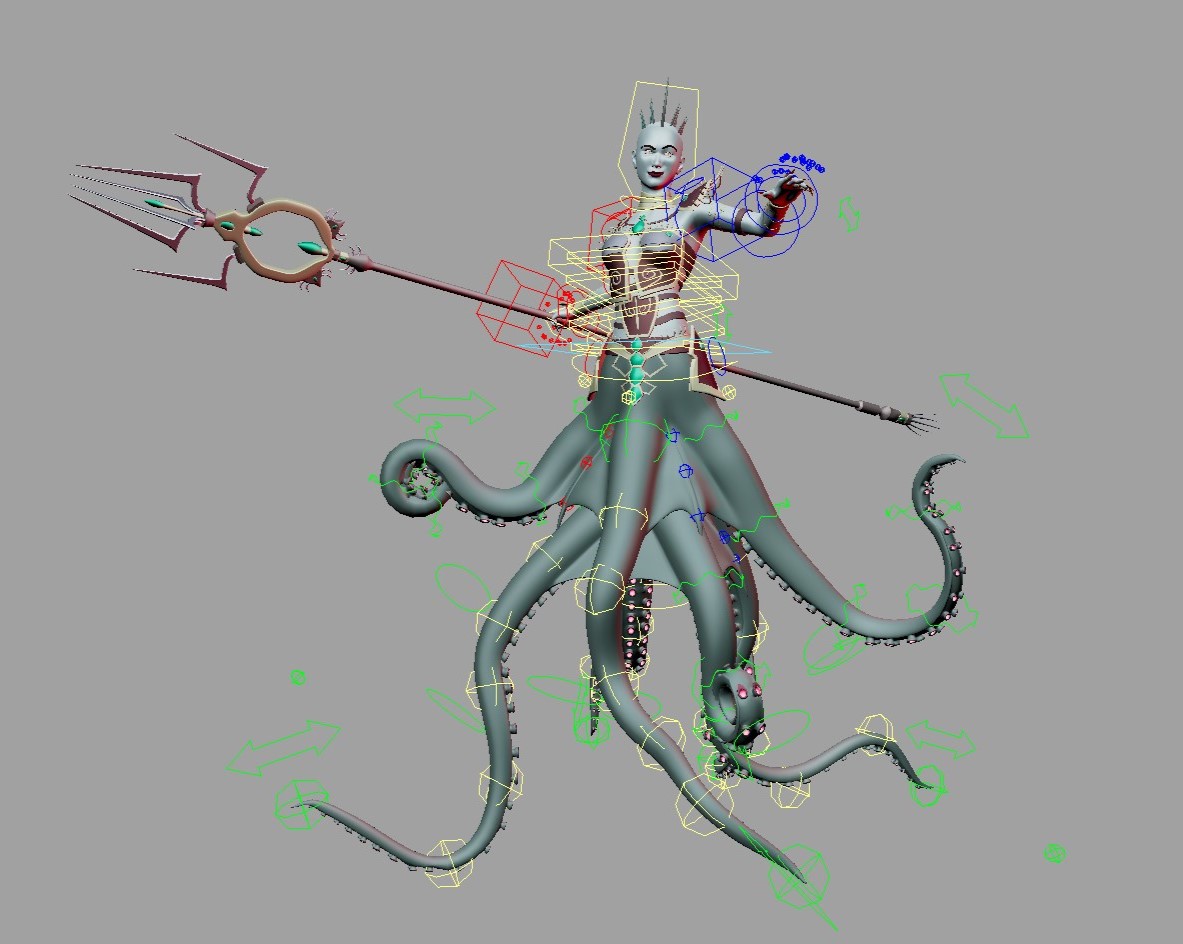 Cecaelia (Octo-maid, Octo-person) - AnimProps