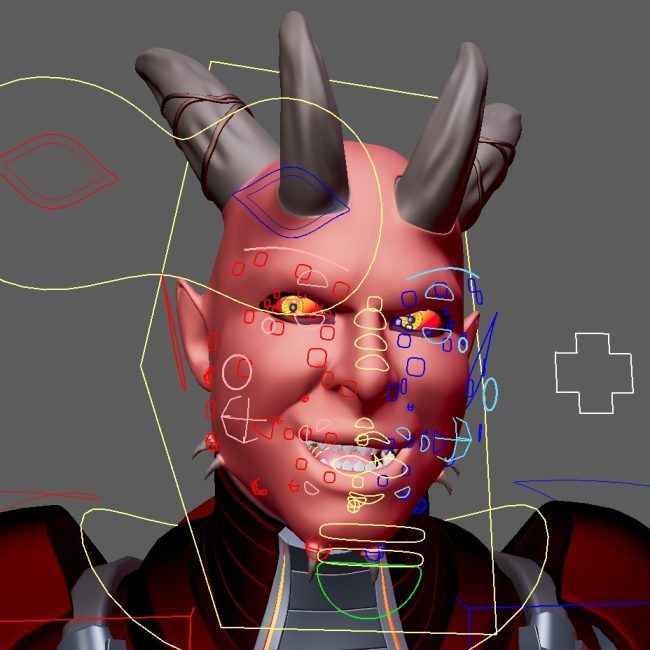 Futuristic Super Soldier Demon w/ Armor Transformations - AnimProps