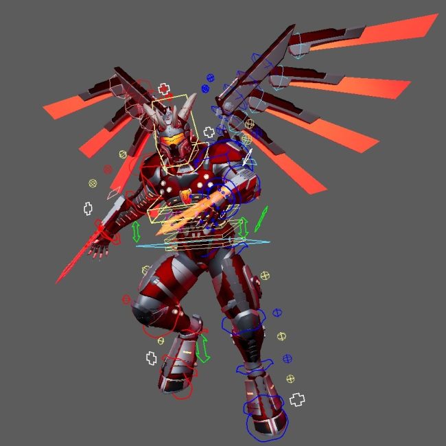 Futuristic Super Soldier Demon w/ Armor Transformations - AnimProps