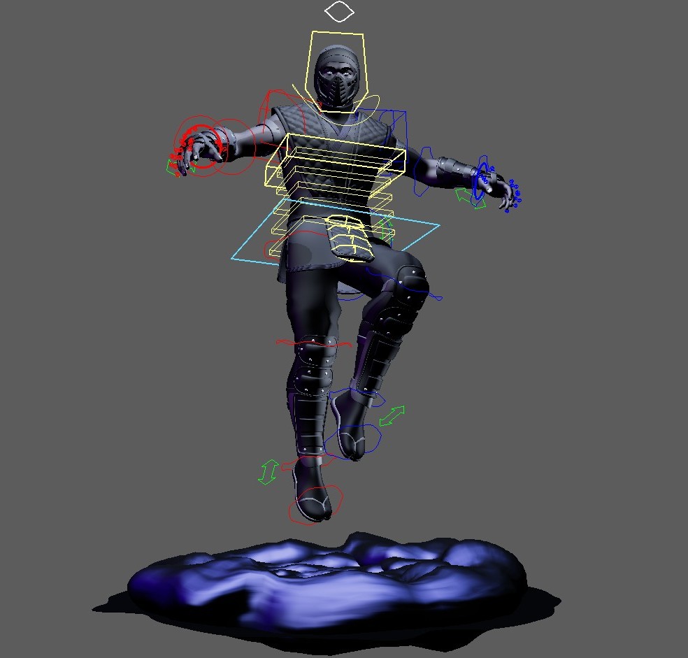 Noob Saibot (Mortal Kombat) Maya Rig - AnimProps